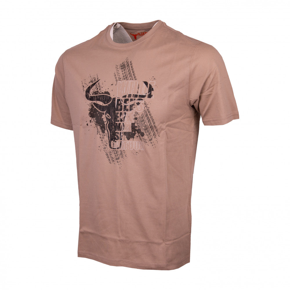Wildebees WMA294 DesertSand Dirt Rider Logo Tee